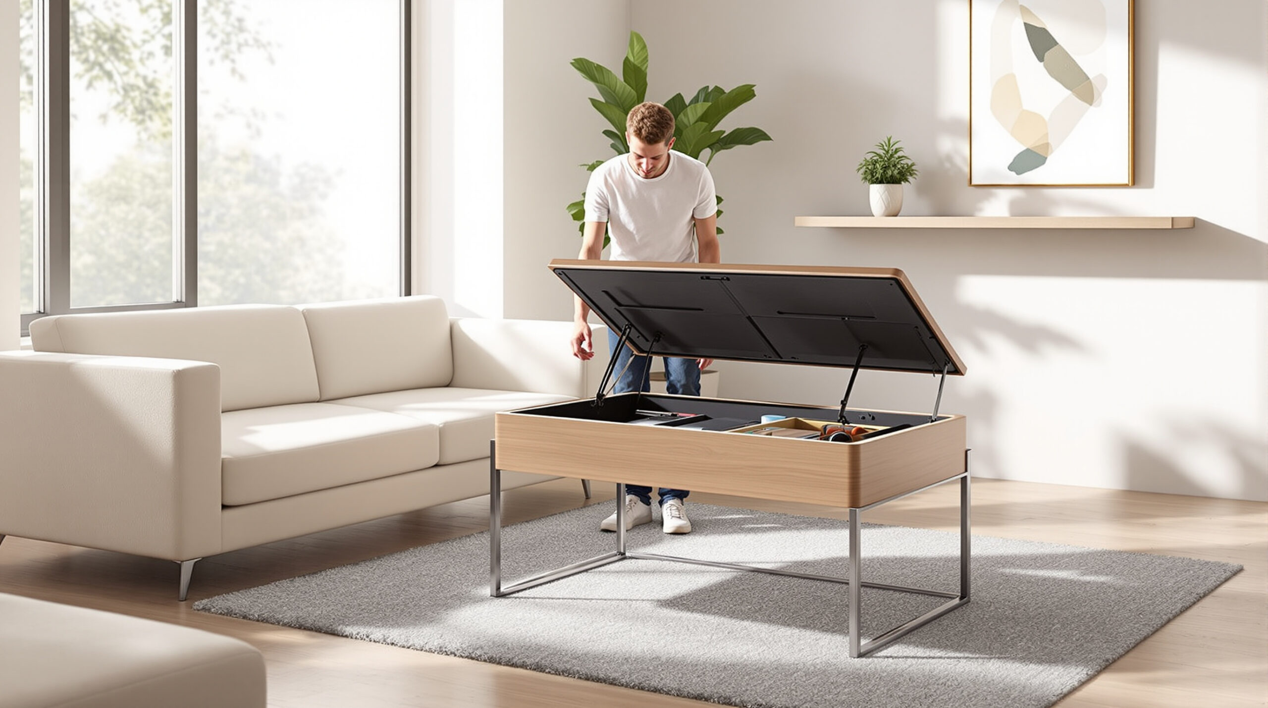 Table basse relevable : le duo gagnant pour petits salons